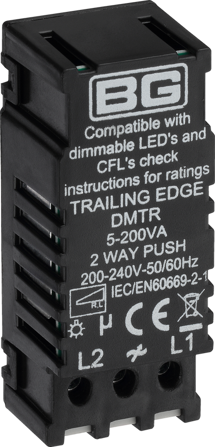 Bg Dmtr Trailing Edge Led Dimmer Module 2 Way Push Onoff Replacement Module The Electrical