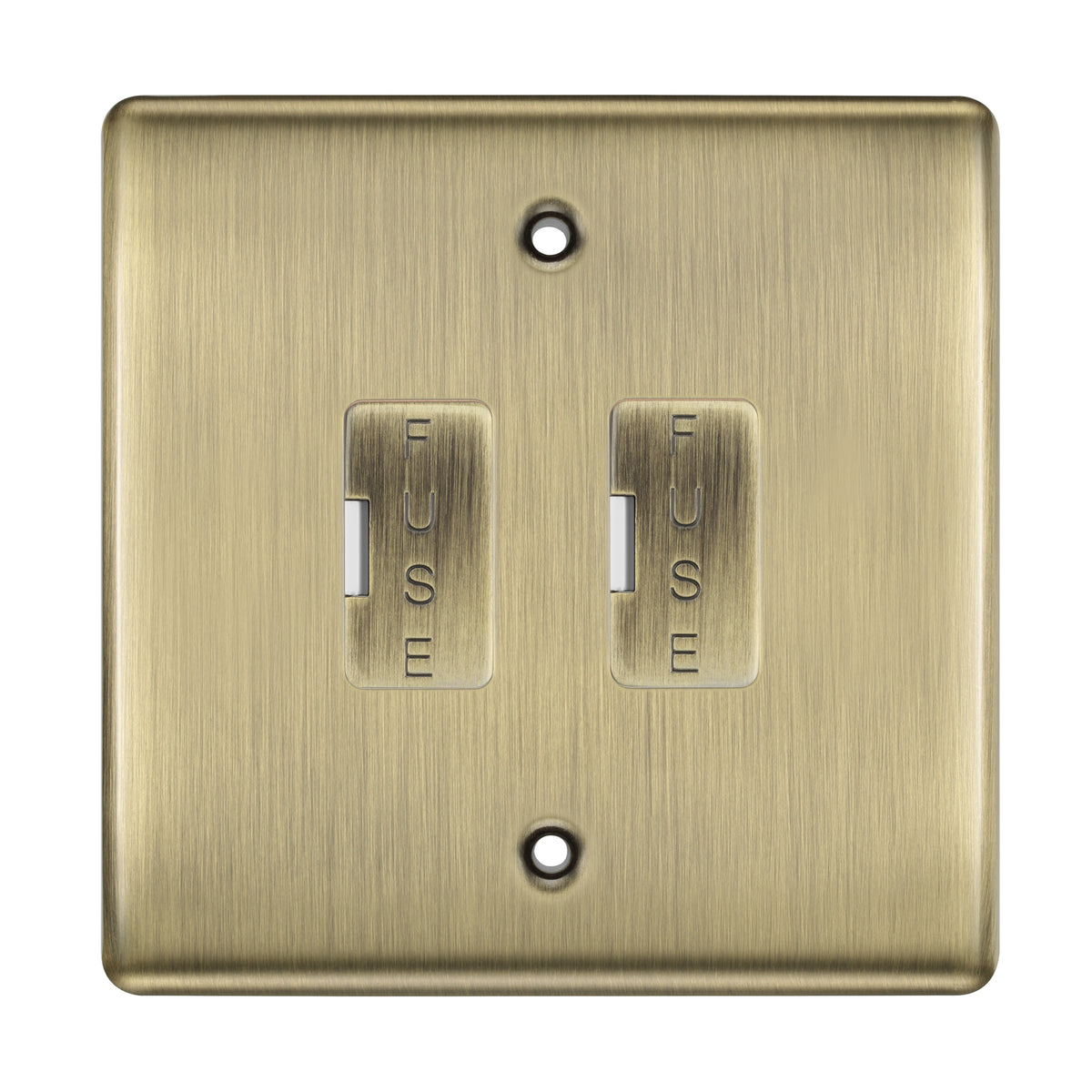 BG Antique Brass 2 Gang Unswitched Fused Spur 13 Amp Connection Unit ...