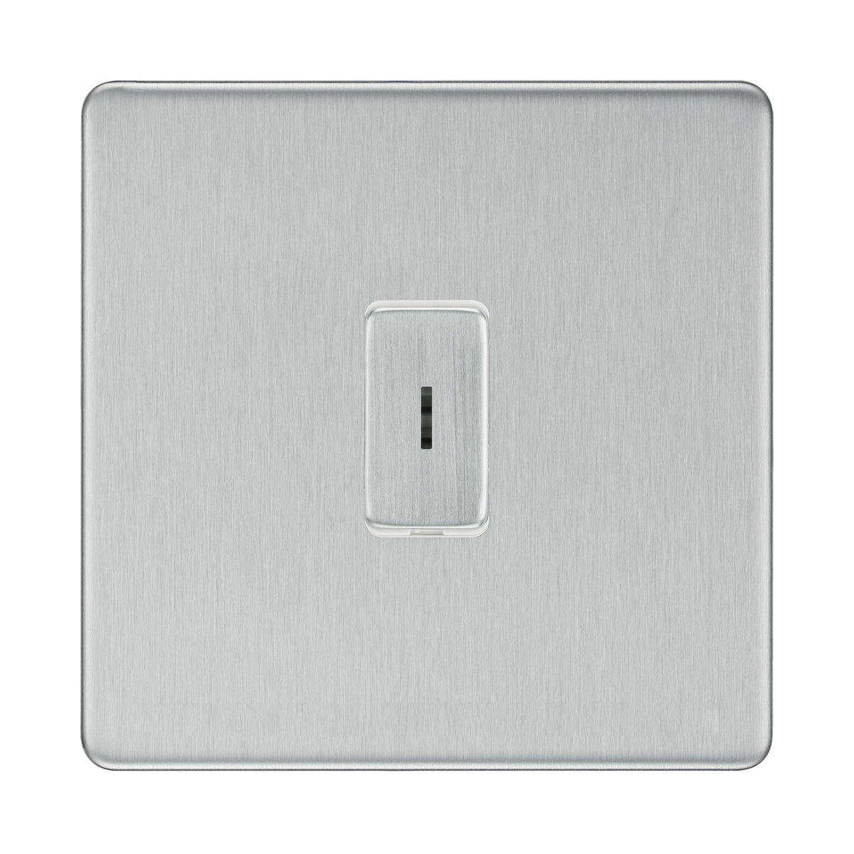 BG Screwless Brushed Steel 1 Gang 20 Amp Double Pole Secret Key Grid ...