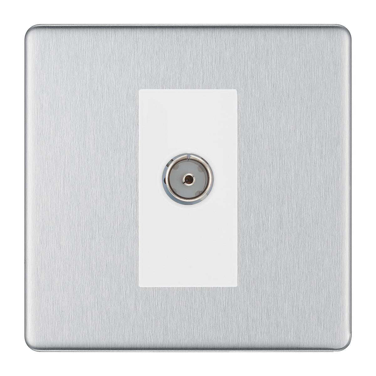 BG Screwless Brushed Steel Co-axial Socket FBS60W – The Electrical Outlets
