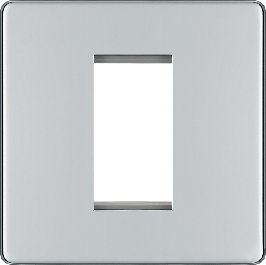 BG Electrical FPCEMS1 Euro Module Screwless Flat-Plate 1 Module Square ...