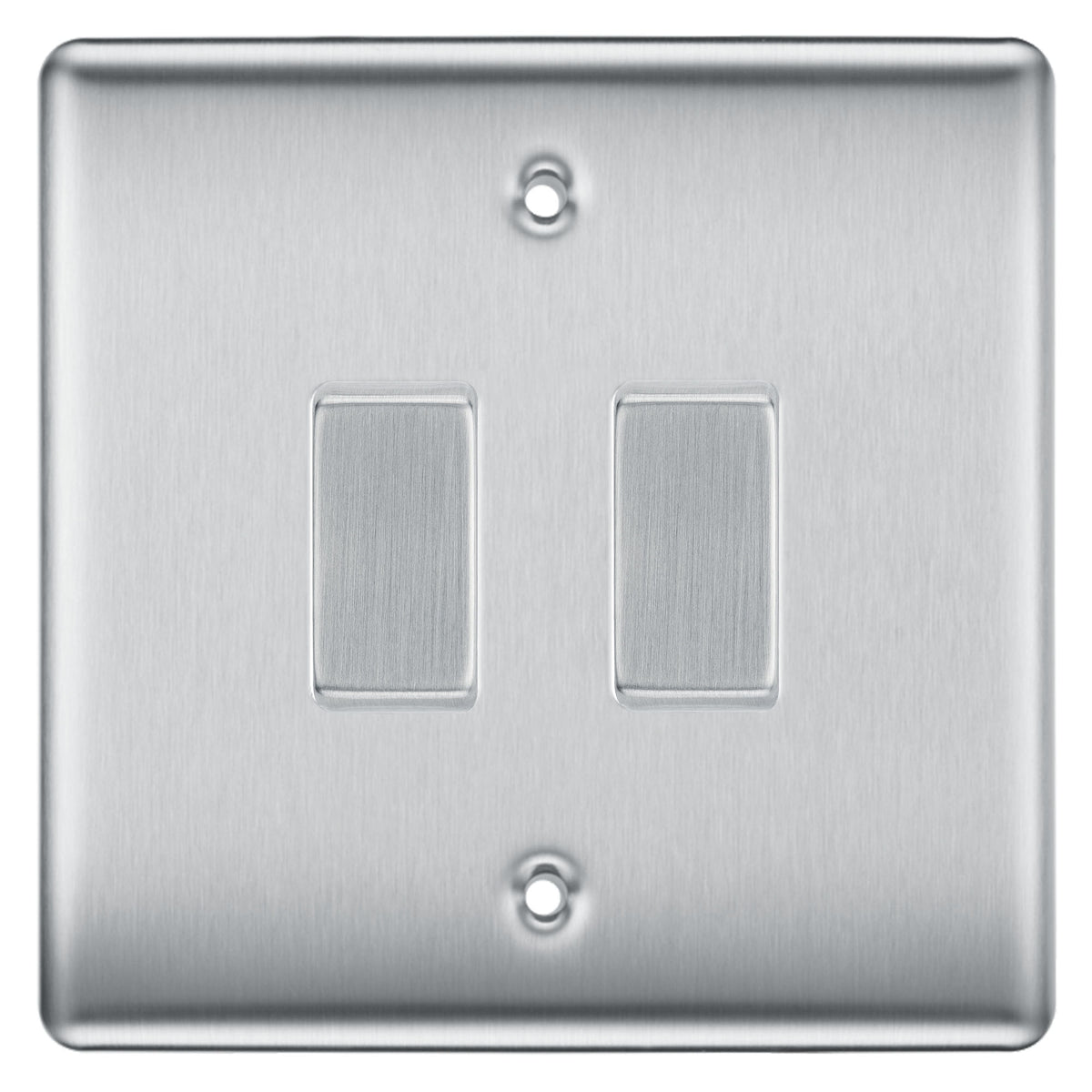 BG Brushed Steel 2 Gang Intermediate Light Switch 3 Way Custom Switch ...