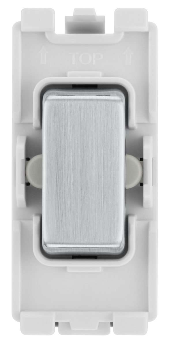 BG RBS14C Nexus Grid Brushed Steel 20AX 2 Way Centre-Off Retractive ...