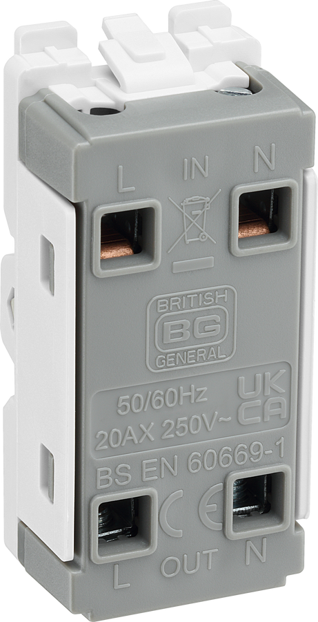 BG RFB30KY Nexus Grid Matt Black 20A 2 Pole Key Switch Module – The ...