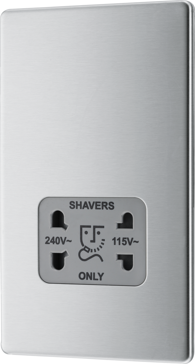 BG Electrical FBS20G Nexus Screwless Flat-Plate Shaver Socket Outlet ...
