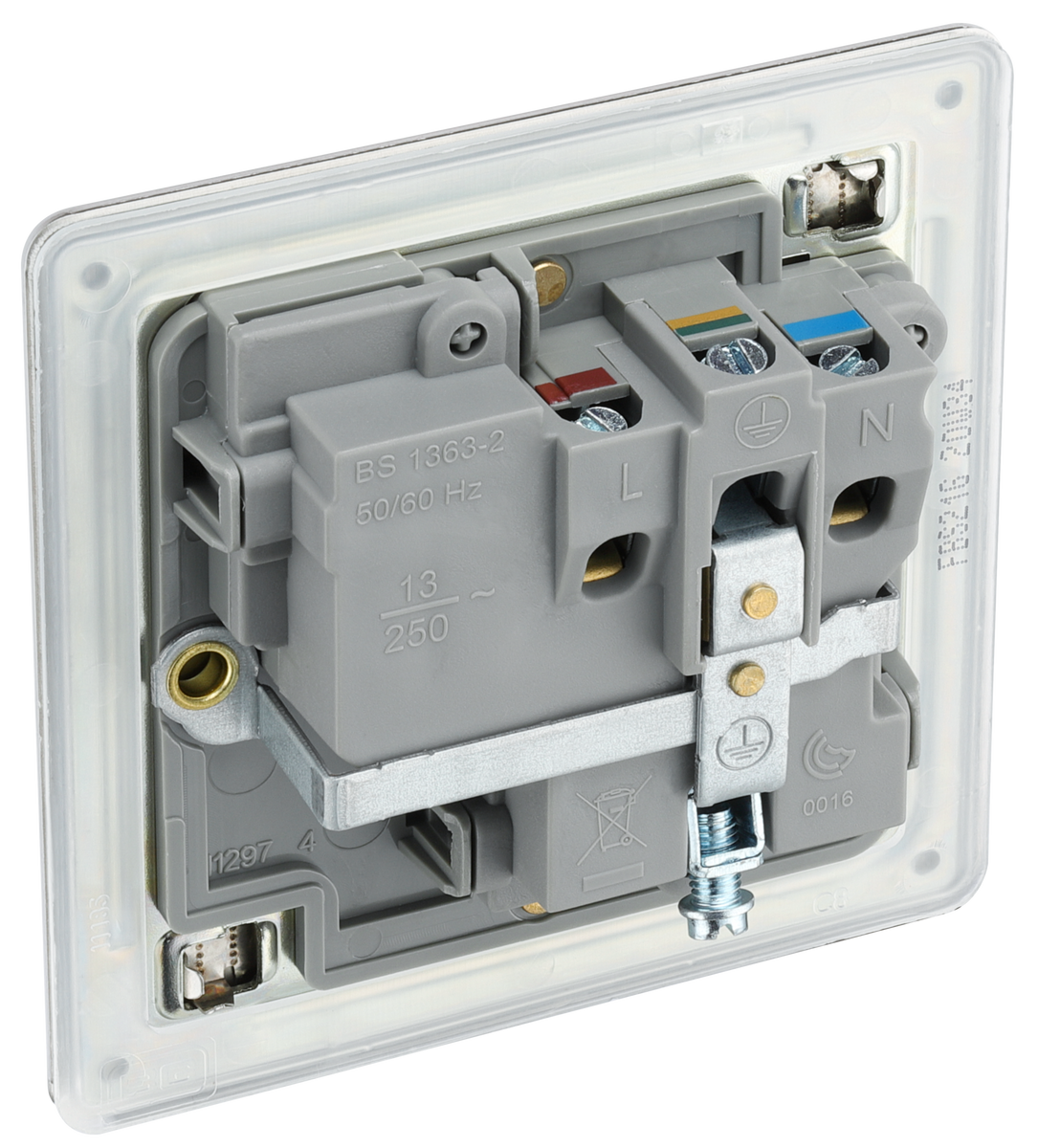 BG Electrical FBS21G Nexus Screwless Flat-Plate Single Switched Plug ...