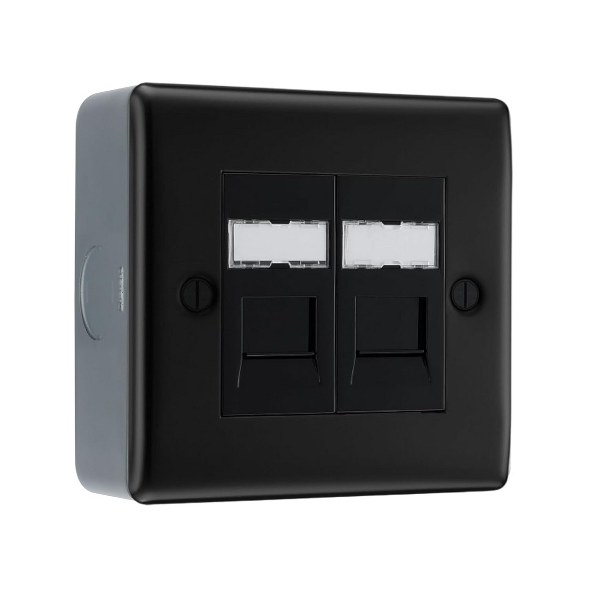 BG Nexus Matt Black RJ45 Double Data Outlet Socket with Surface ...