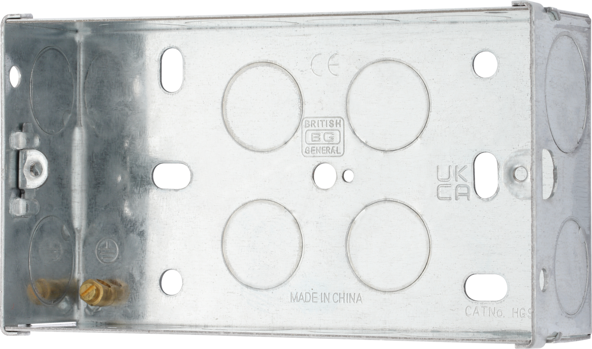 BG Electrical HGS05 2 Gang 35mm Recessed Metal Box – The Electrical Outlets