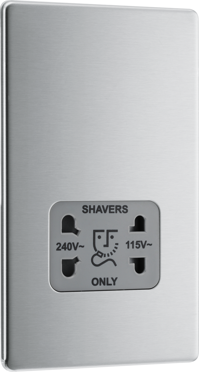 BG Electrical FBS20G Nexus Screwless Flat-Plate Shaver Socket Outlet ...