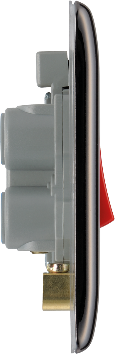 BG NBN74 Nexus Metal Black Nickel 45A 2 Pole Neon Cooker Switch – The ...