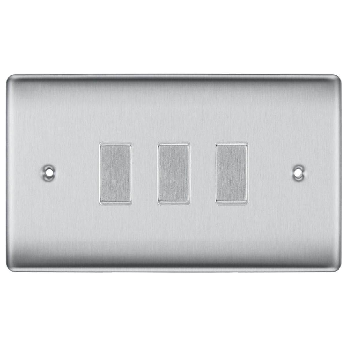 BG Brushed Steel 3 Gang Intermediate Light Switch 3 Way Custom Switch ...