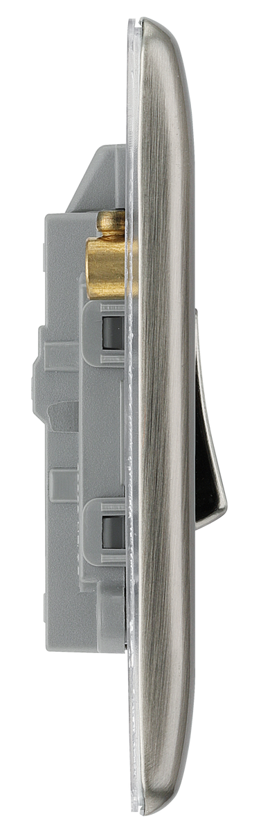 BG NBI31 Nexus Metal Brushed Iridium 1 Gang 20A 2 Pole Neon Switch ...