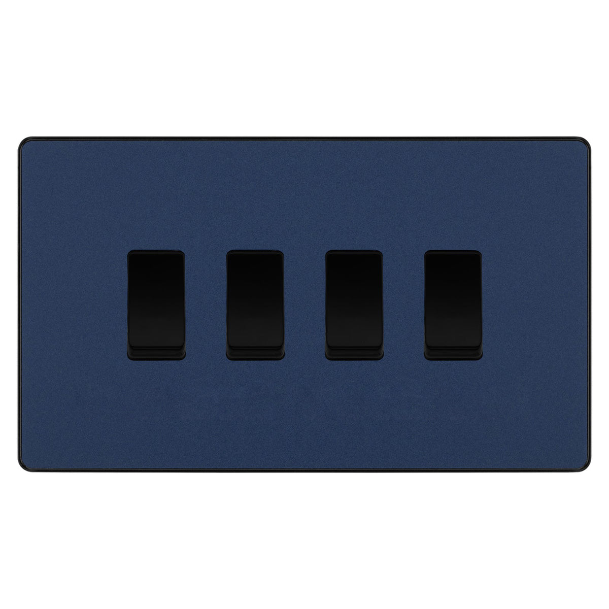 BG Evolve Matt Blue 4 Gang Quad Light Switch PCDDB44B – The Electrical ...