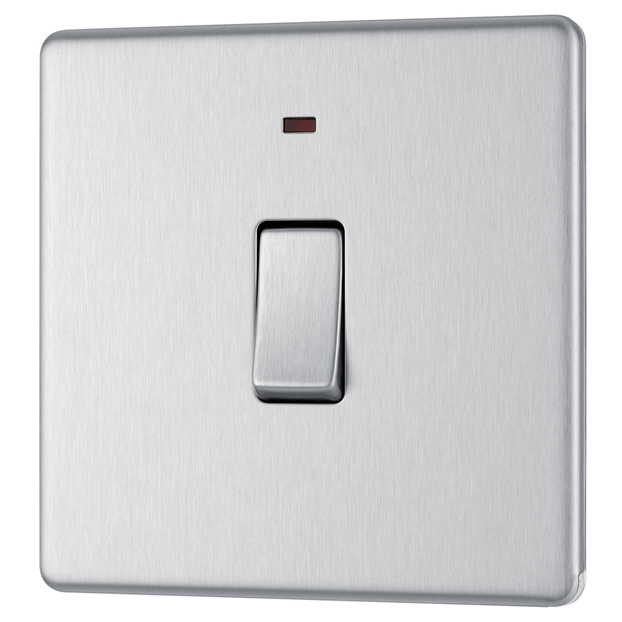 BG Electrical FBS31 Nexus Screwless Flat-Plate Single Switch Brushed ...