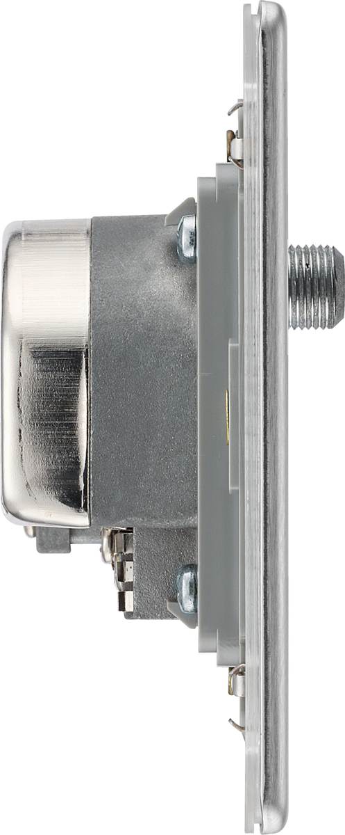 BG FBS69 Flatplate Screwless Quadplex TV/FM/Sat socket (x2) + Return ...