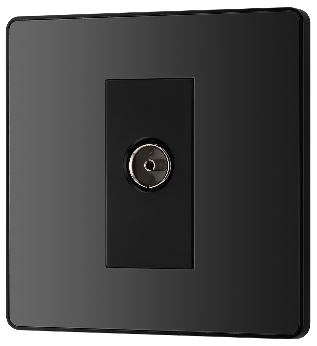 BG PCDBC60B Black Chrome Evolve Co-Axial Socket Outlet - Black Insert ...
