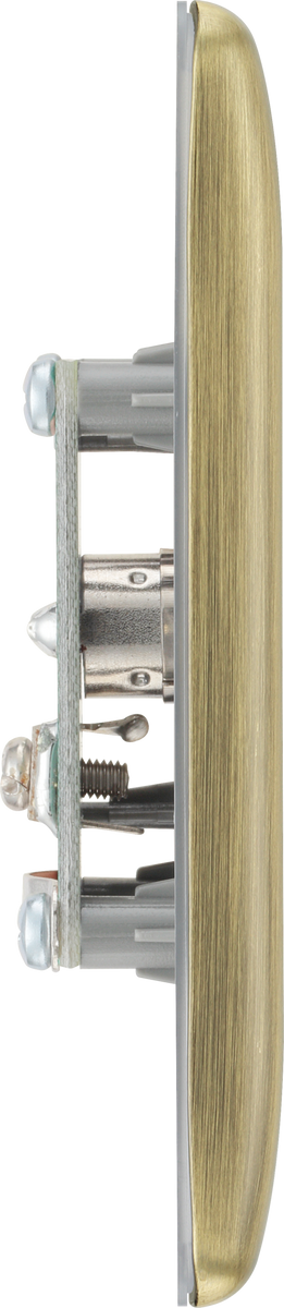 BG NAB60 Nexus Metal Antique Brass 1 Gang Co-Axial Socket – The ...