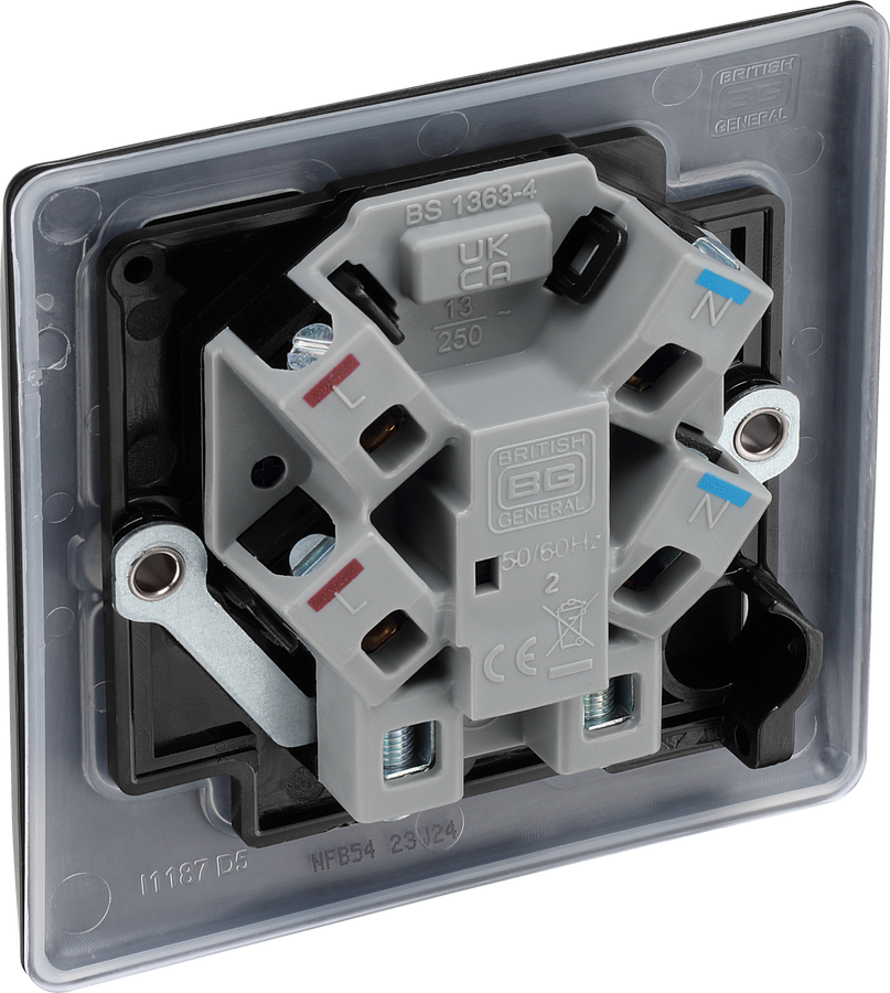 BG NFB54 Nexus Metal Matt Black 13A Unswitched Fused Spur Unit – The ...