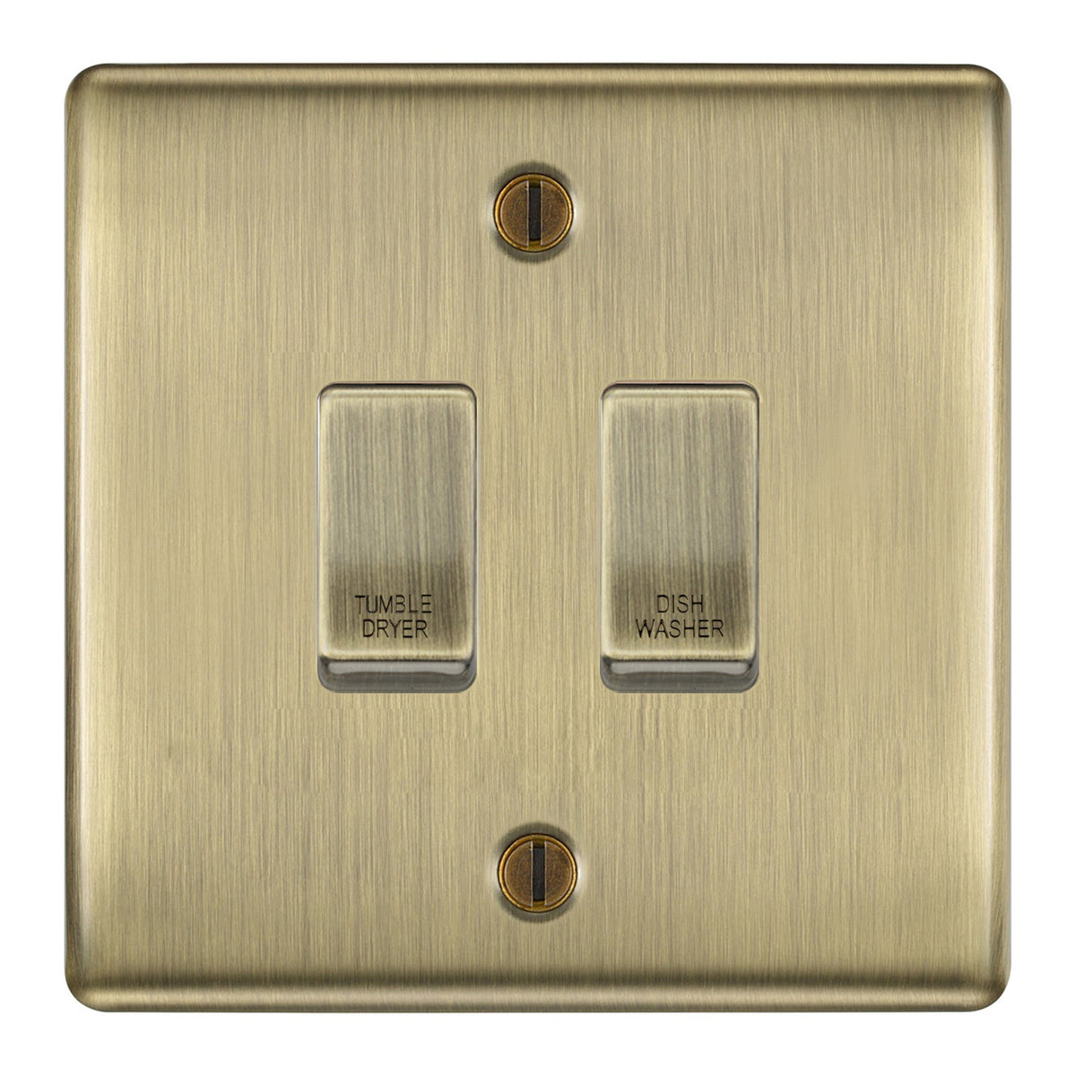 BG Antique Brass Custom Grid Switch Panel Labelled Kitchen Appliance 2 ...