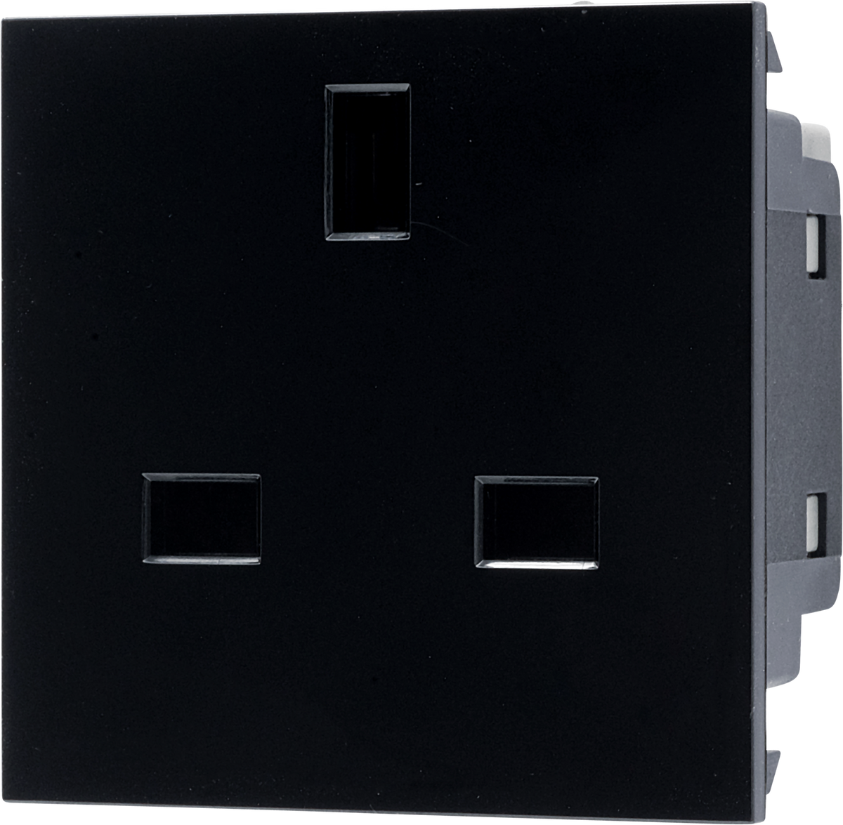 BG EMUKSB Black 13A 2 Module Euro Module UK Unswitched Socket – The ...