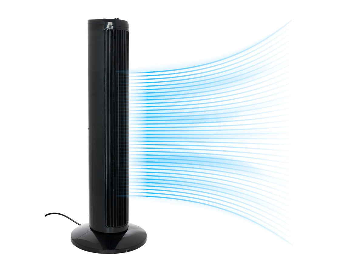 Bremmer Tower Blade Fan in Black, 29 Inch – The Electrical Outlets