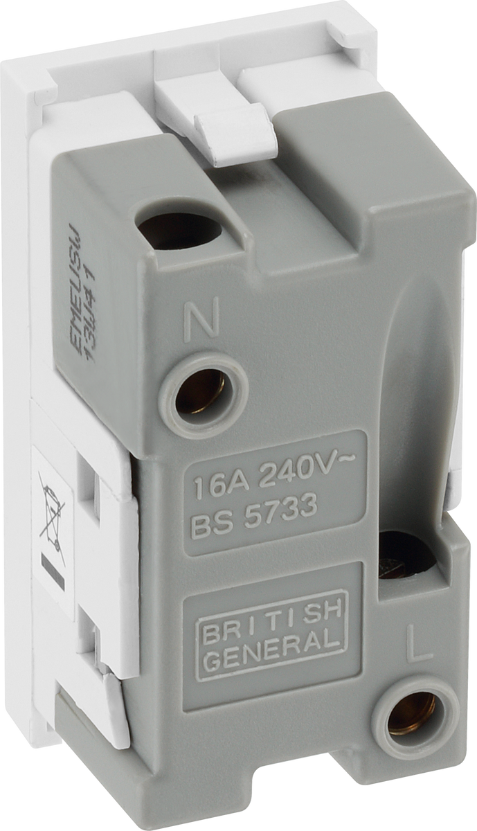 BG EMEUSW Euro Module 16A 2 Pin Unswitched Socket - White – The ...
