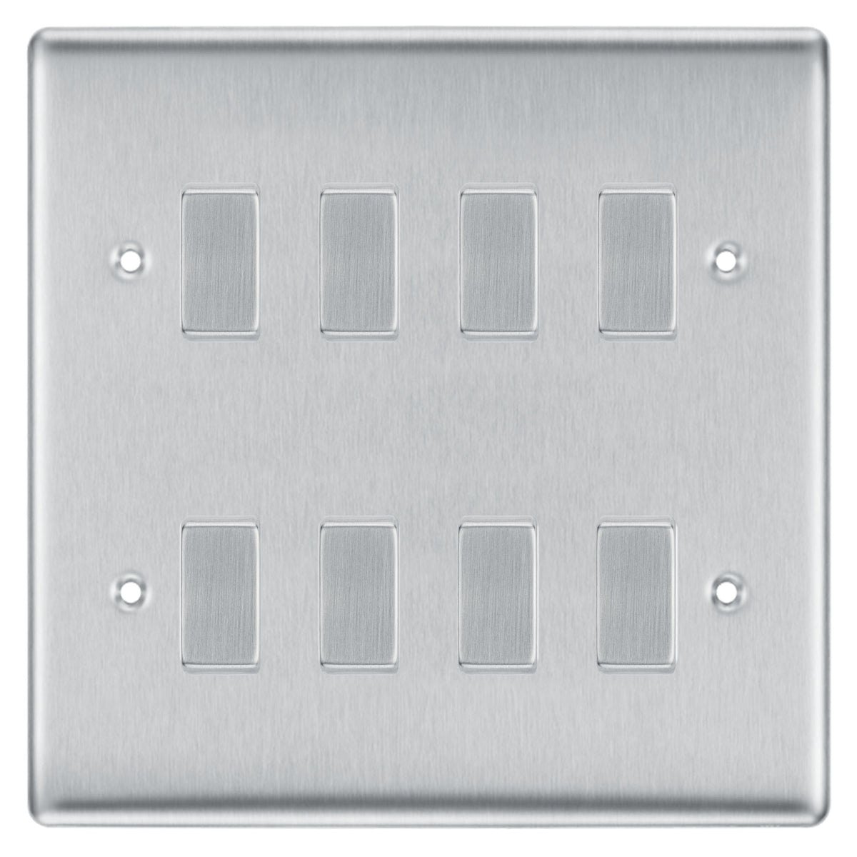 BG Brushed Steel 8 Gang Light Switch Custom Switch – The Electrical Outlets