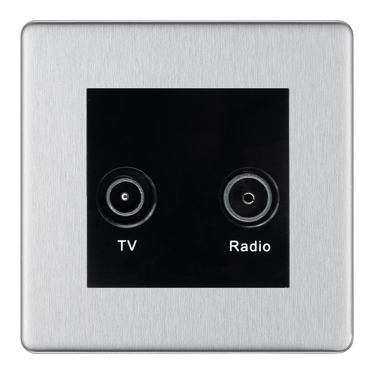 BG Screwless Brushed Steel TV & FM Socket FBS66B – The Electrical Outlets