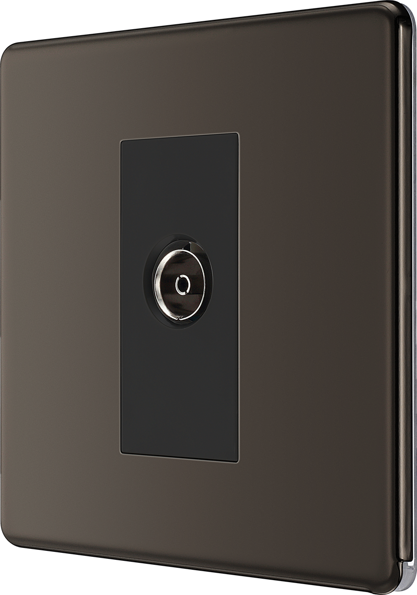 BG FLATPLATE SCREWLESS FBN62 Single Gang Isolated Co-Axial Socket ...