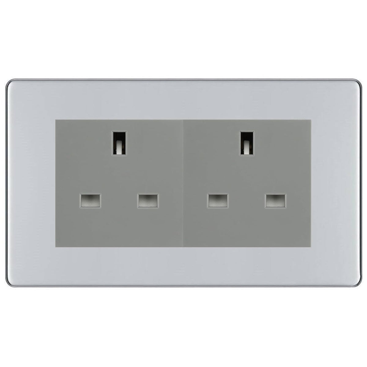 BG Screwless Polished Chrome 4 Gang 13A Unswitched Socket - FPC4GUSSG ...