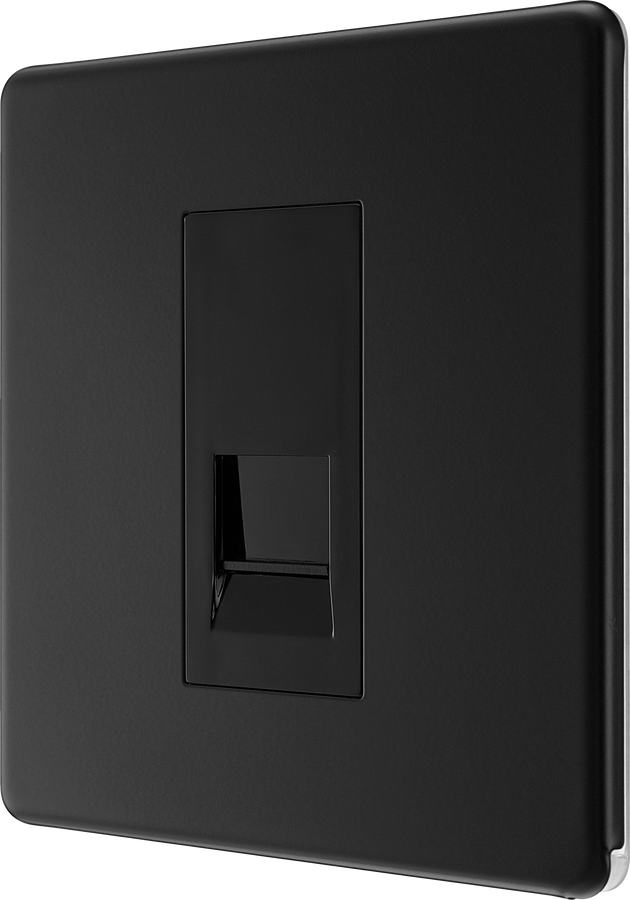 BG Nexus Flatplate Screwless Matt Black Secondary Slave Telephone ...
