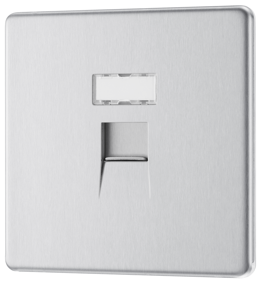 BG Electrical FBSRJ451 Nexus Screwless Flat-Plate Single RJ45 Data ...