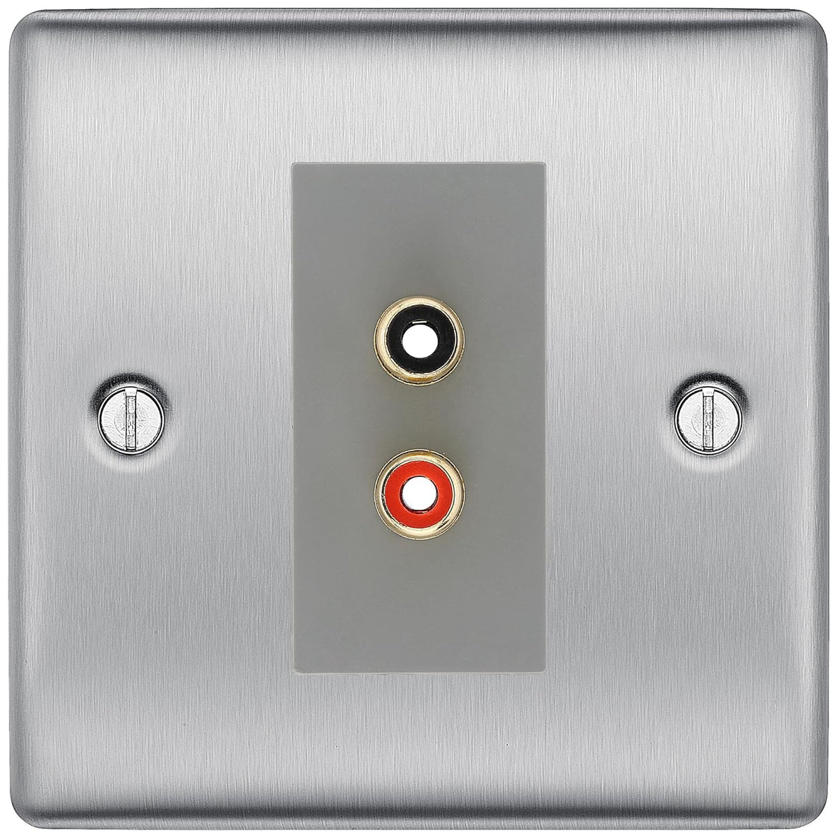 BG Nexus Brushed Steel Euro Module RCA X 2 Outlet NBSRCA2G – The ...