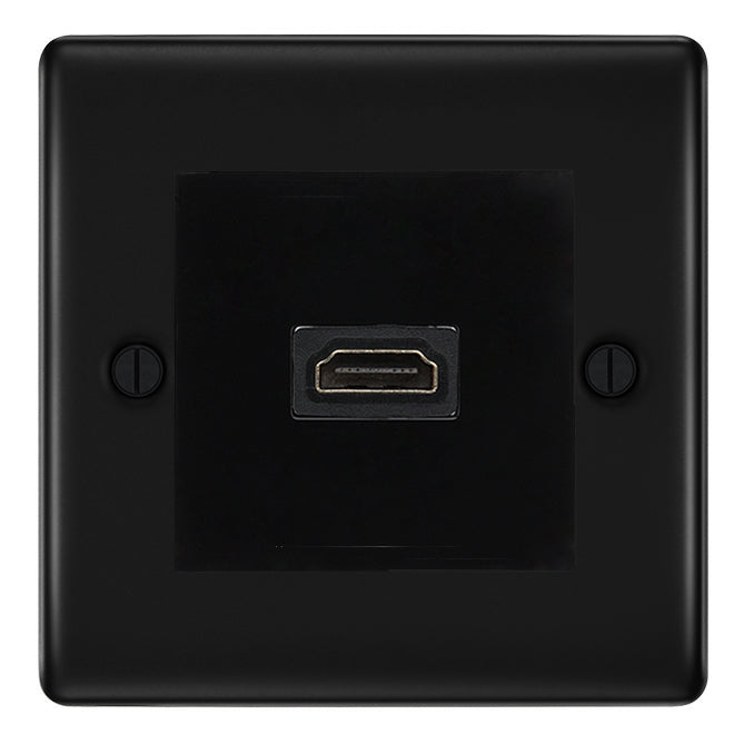 BG Nexus Matt Black 1 Gang HDMI Socket Black Insert – The Electrical ...