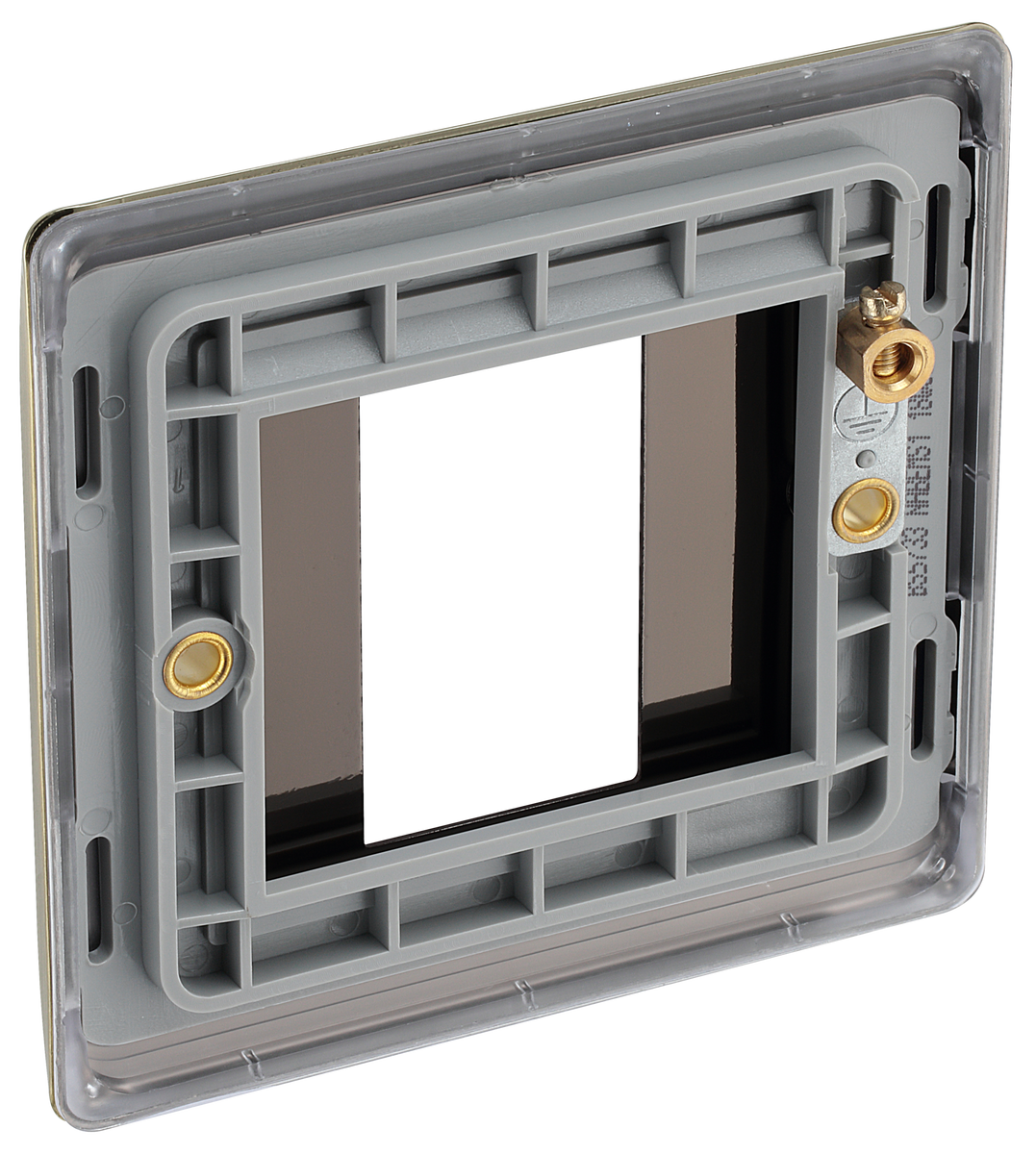 BG Nexus Antique Brass Square 1 Gang Euro Module Front Plate 1 Module ...