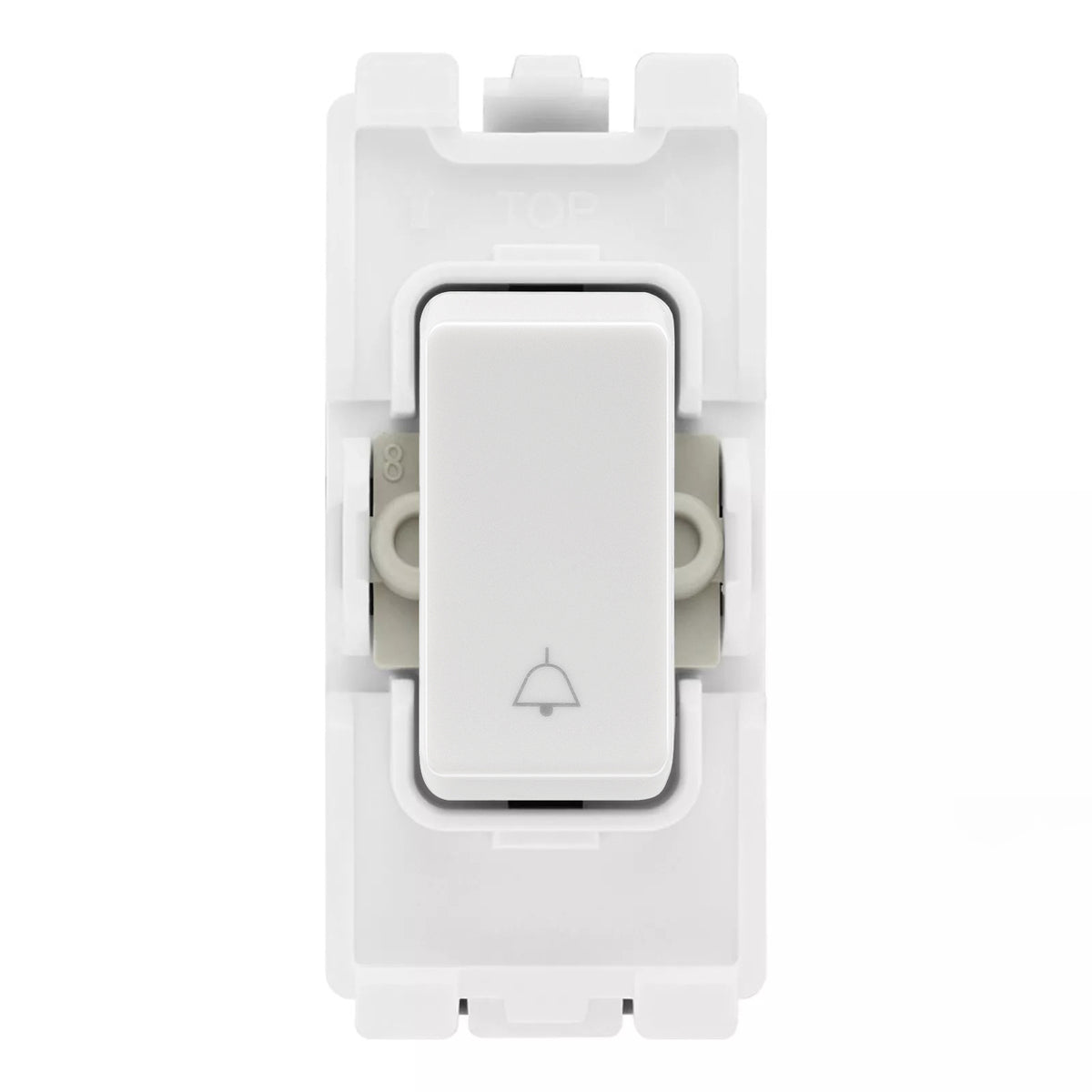 BG RRBELLW White 20A DP Appliance Grid Switch Labelled Bell Symbol ...