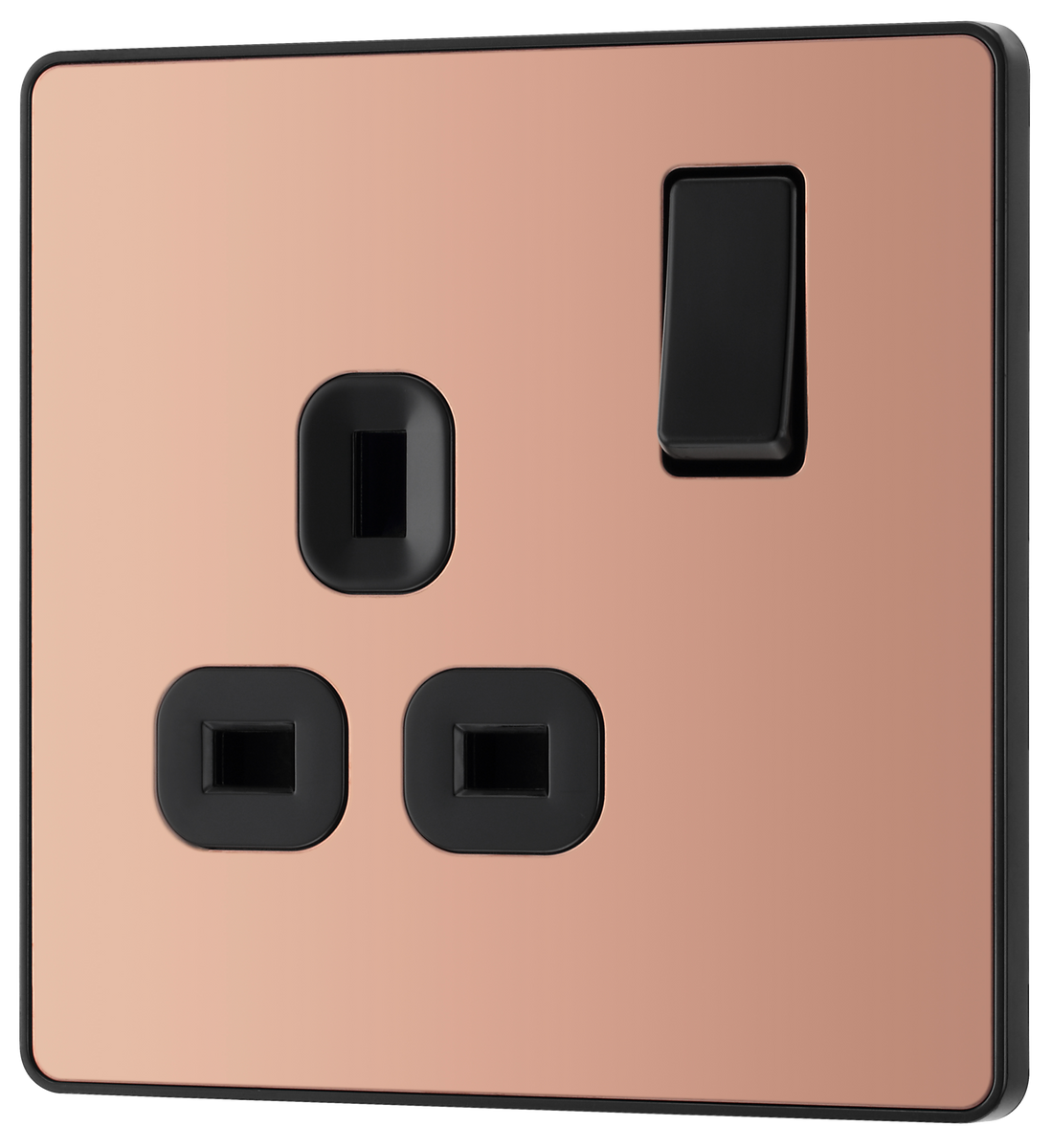 BG Evolve PCDCP21B Polished Copper 1 Gang 13A Switched Socket Outlet ...