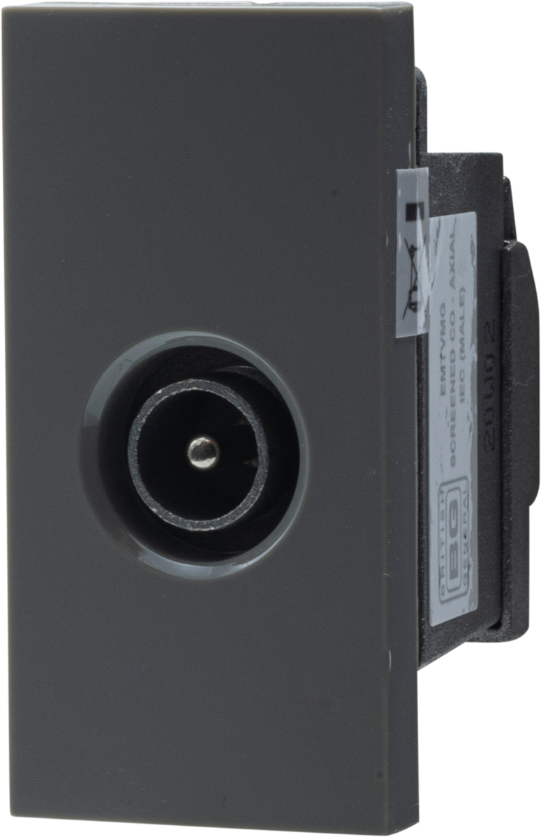 BG EMTVMG Grey 1 Module Euro Module IEC Screened Coaxial Outlet – The ...