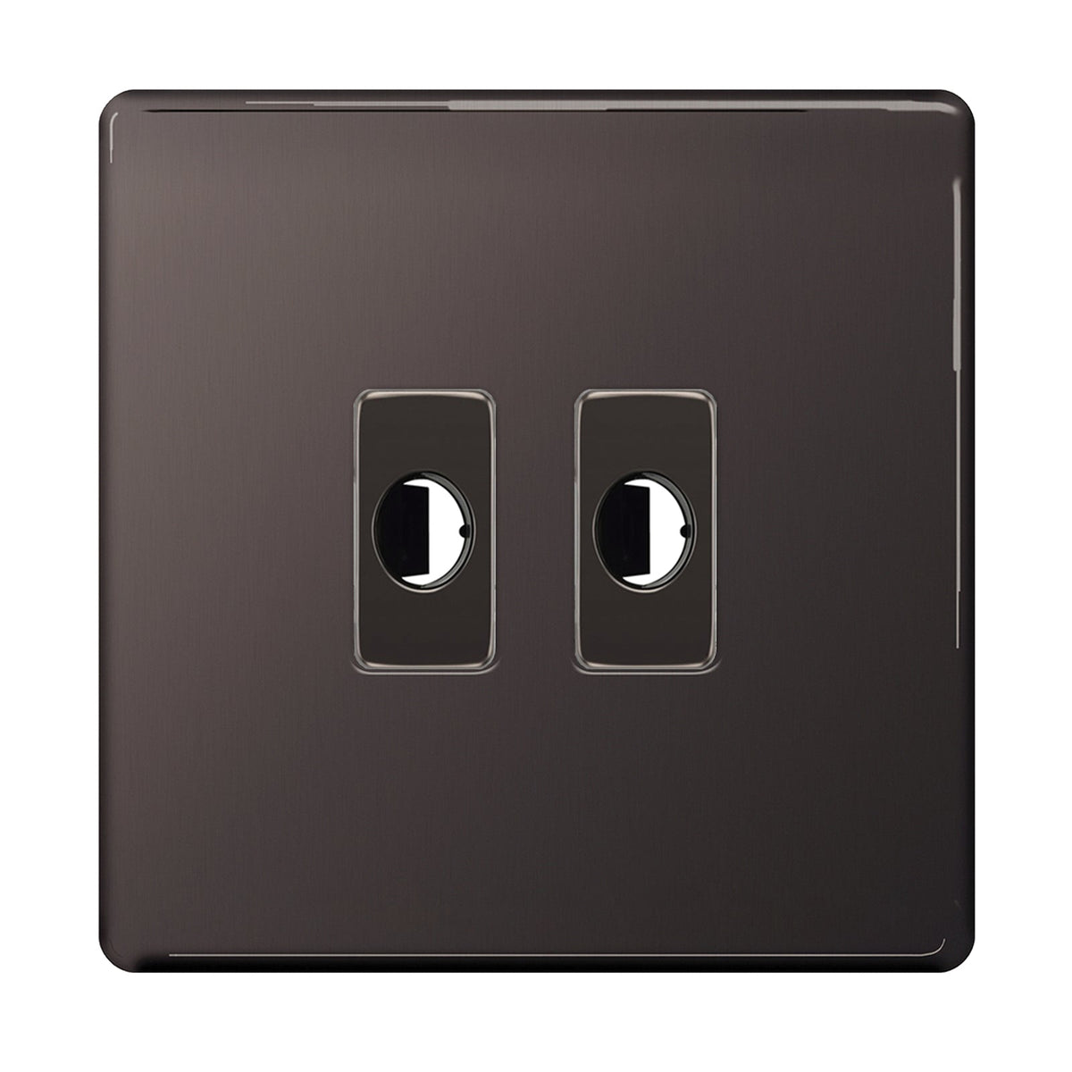 BG Nexus Screwless Black Nickel 2 Gang Flex Outlet Socket – The ...