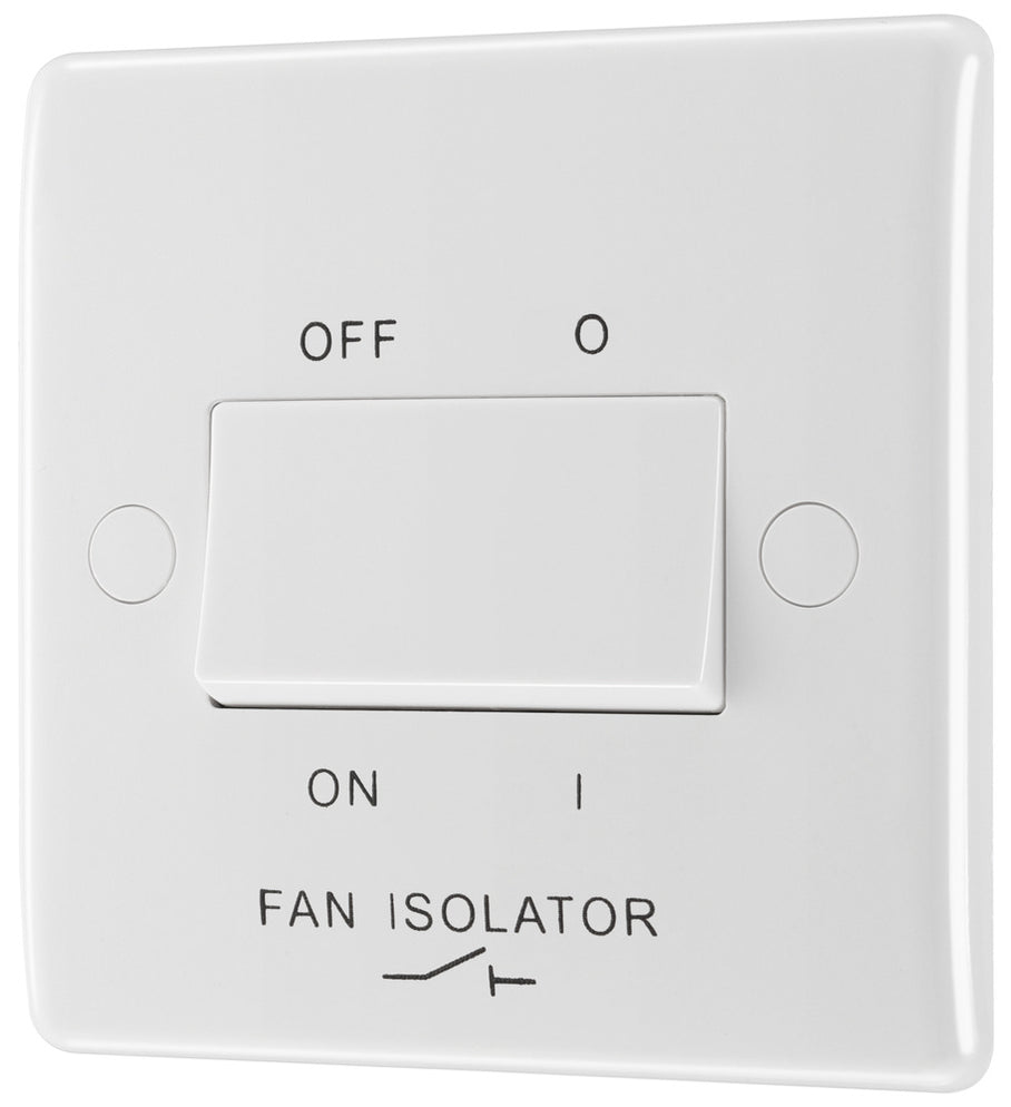 BG 815 Moulded Round Edge | White | 1 Gang 10AX 3 Pole Fan Isolator ...