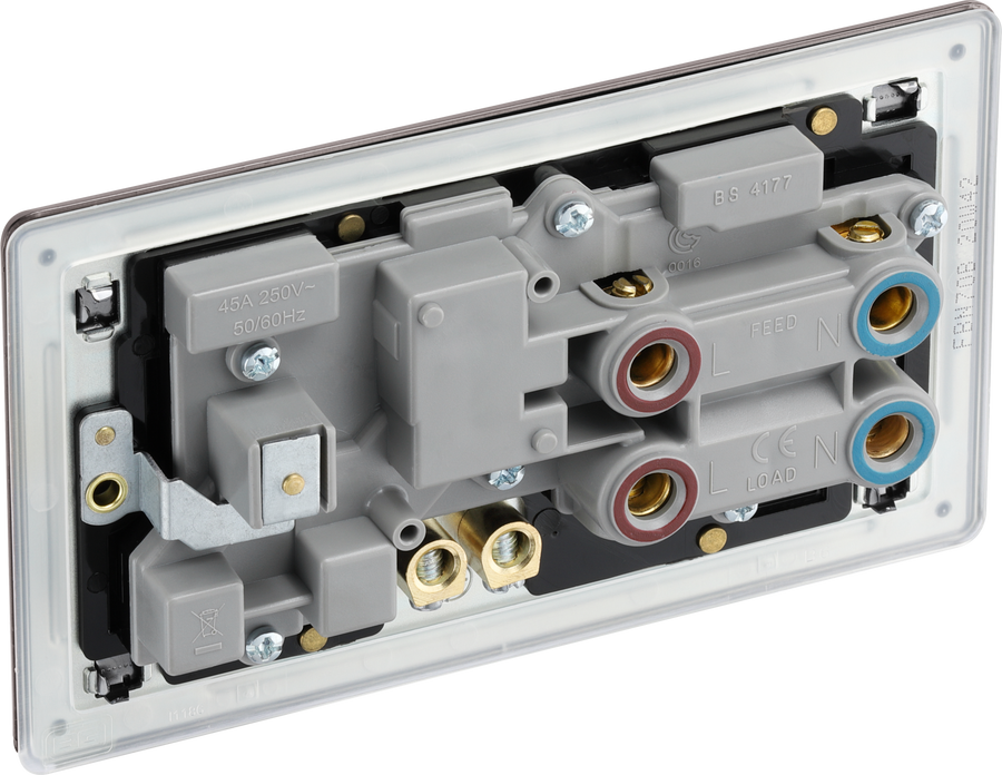 BG FBN70B Nexus Screwless Flat-Plate Switched Socket Cooker Unit Black ...