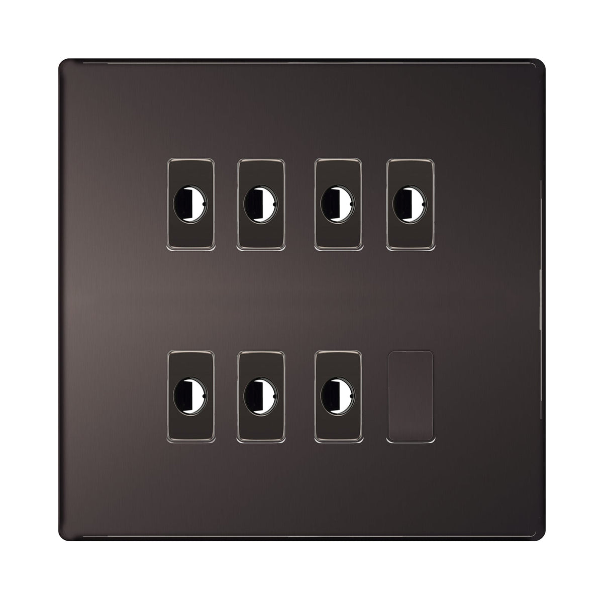 BG Nexus Screwless Black Nickel 7 Gang Flex Outlet Socket – The ...