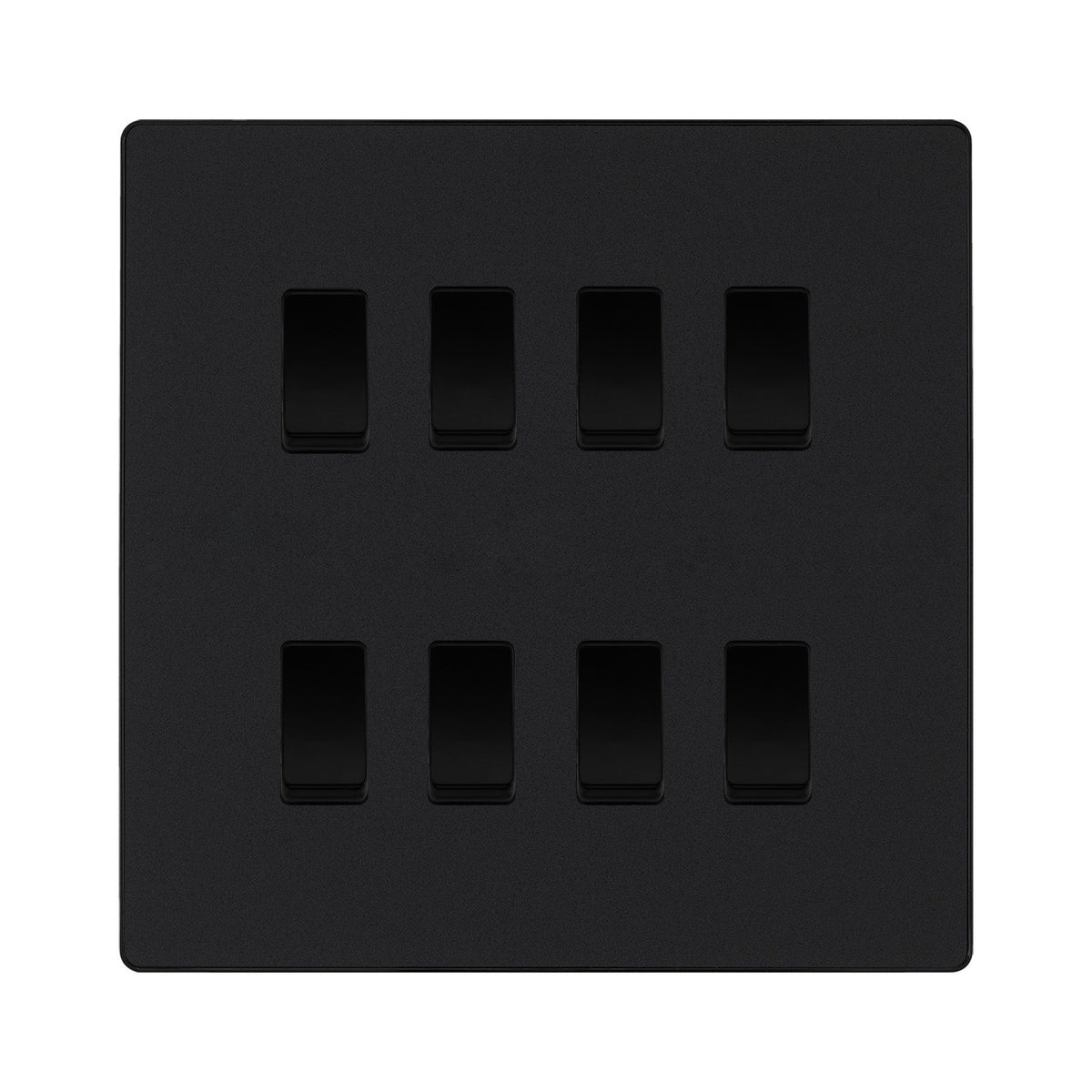 BG Evolve Matt Black 8 Gang Custom Grid Light Switch – The Electrical ...