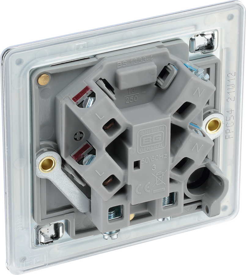 Newlec British General FPC54 Nexus Flatplate Screwless Polished Chrome ...