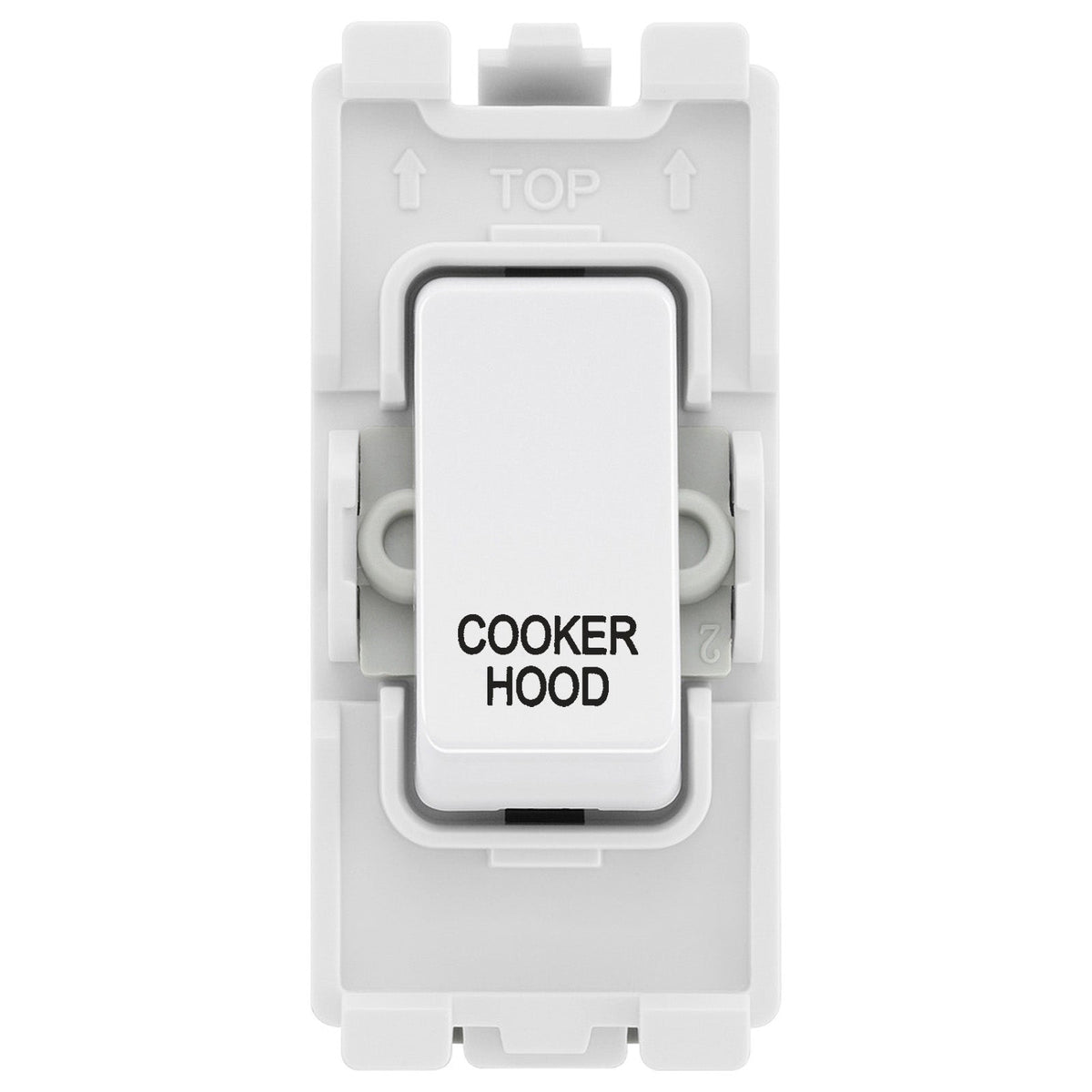 BG Evolve White RRCHPCDW 20A DP Appliance Grid Switch Labelled Cooker ...