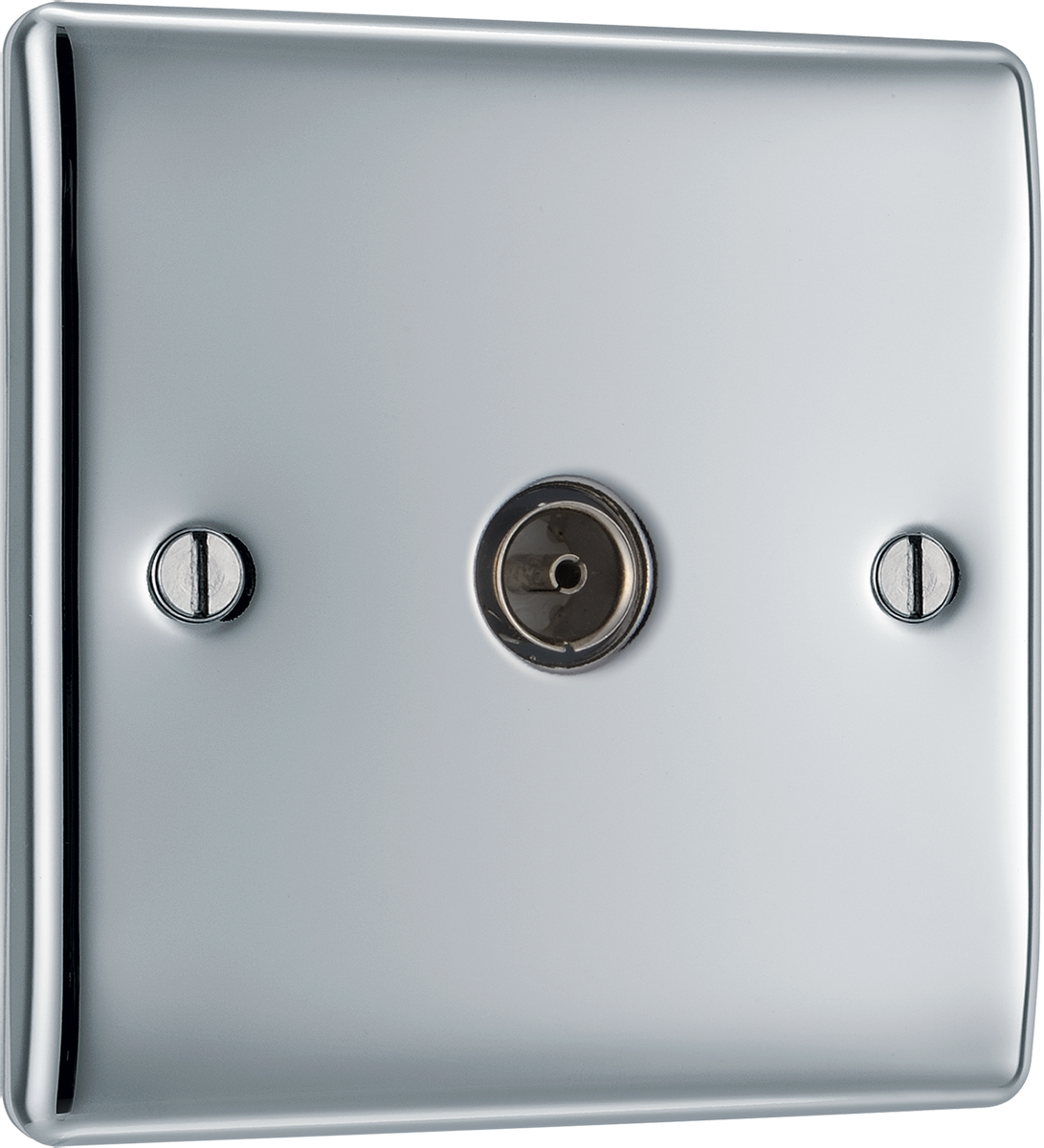BG NPC60 Nexus Metal Polished Chrome 1 Gang Co-Axial Socket – The ...