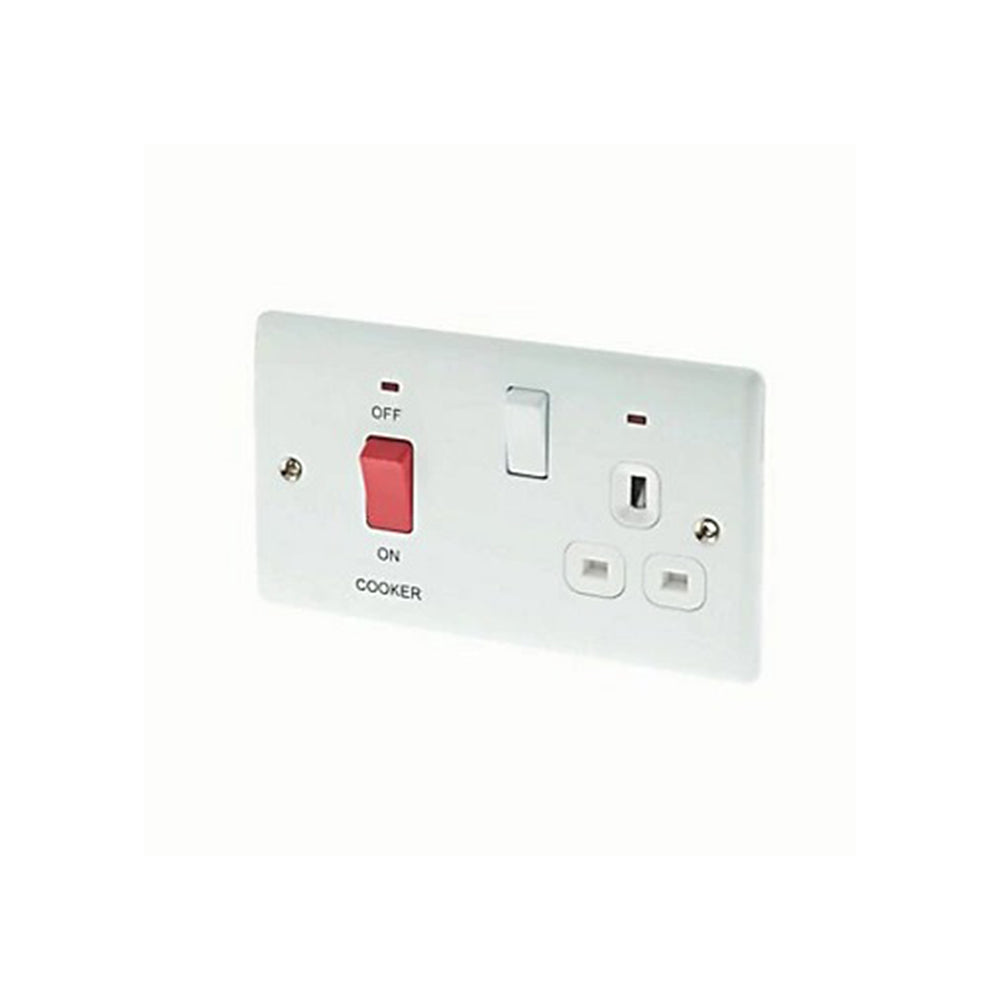 British General NPW70W White 45A Cooker Switch & Socket – The ...
