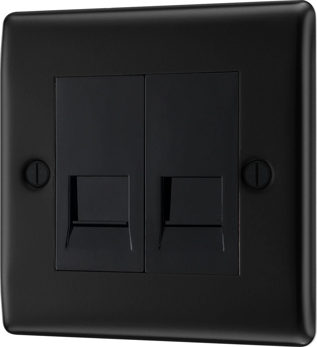 BG NFBRJ112 Nexus Metal RJ11 Double Data Outlet Socket - Matt Black ...